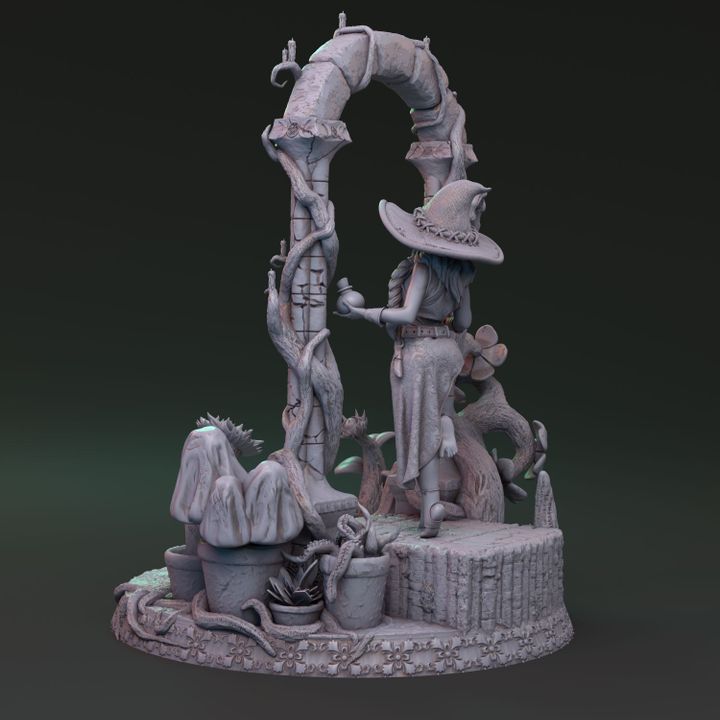 3D Printable Mysterious witchcraft of Lionila Alana Rotensfeld + NSFW + diorama by 42studio